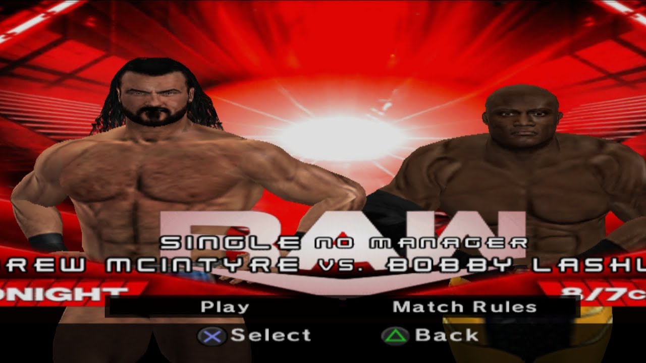 Drew McIntyre vs Bobby Lashley in wwe svr 2007 2k24 mod in aether sx2 ...