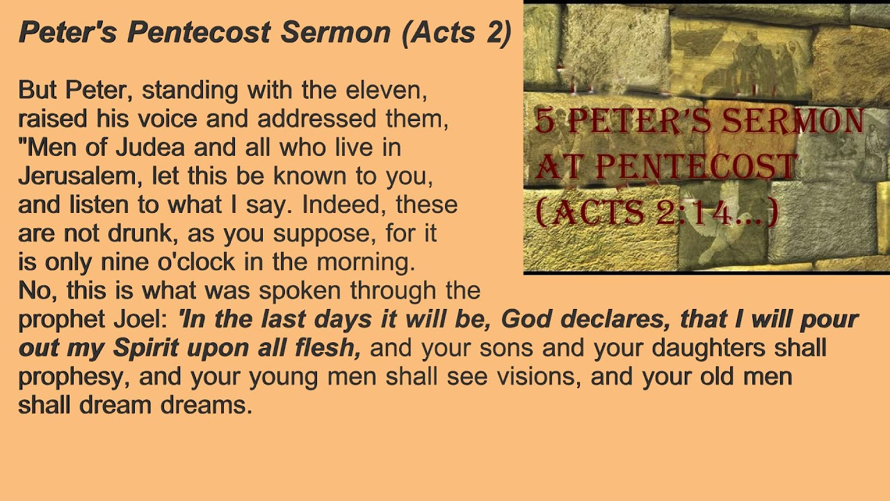 5. Peter's Pentecost Sermon (Acts 2:14-21) - Acts 2:14-21 - Bible Portal