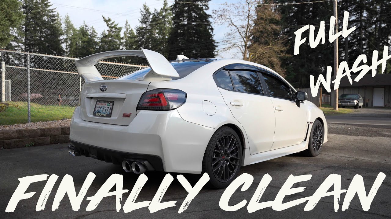 FINALLY GIVING THE STI A WASH | HOW I WASH MY CARS - YouTube
