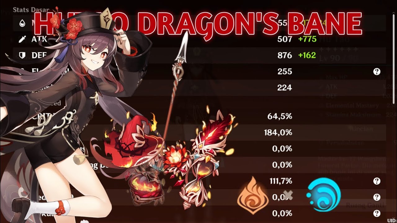 QUEEN DPS!!! JANGAN REMEHKAN HU TAO DRAGONS BANE!!! |GENSHIN IMPACT ...