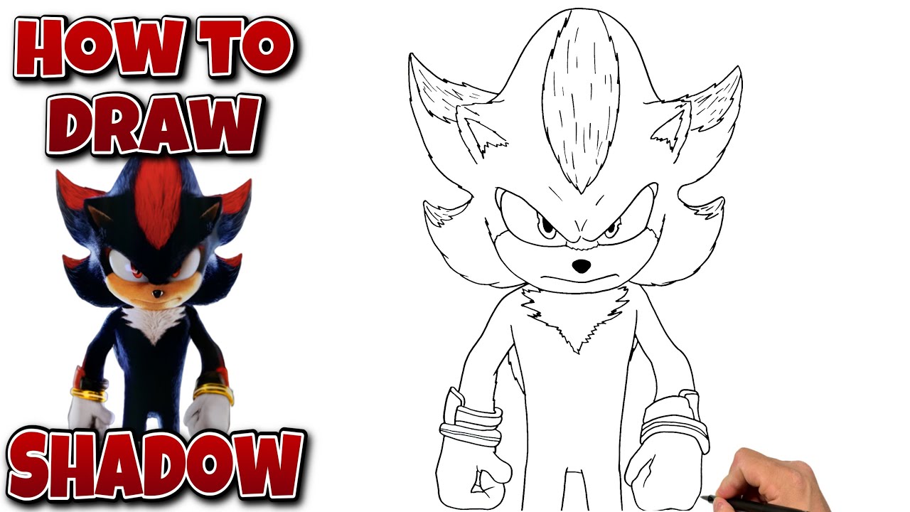 How To Draw SHADOW THE HEDGEHOG | Step By Step | Sonic The Hedgehog 3 # ...