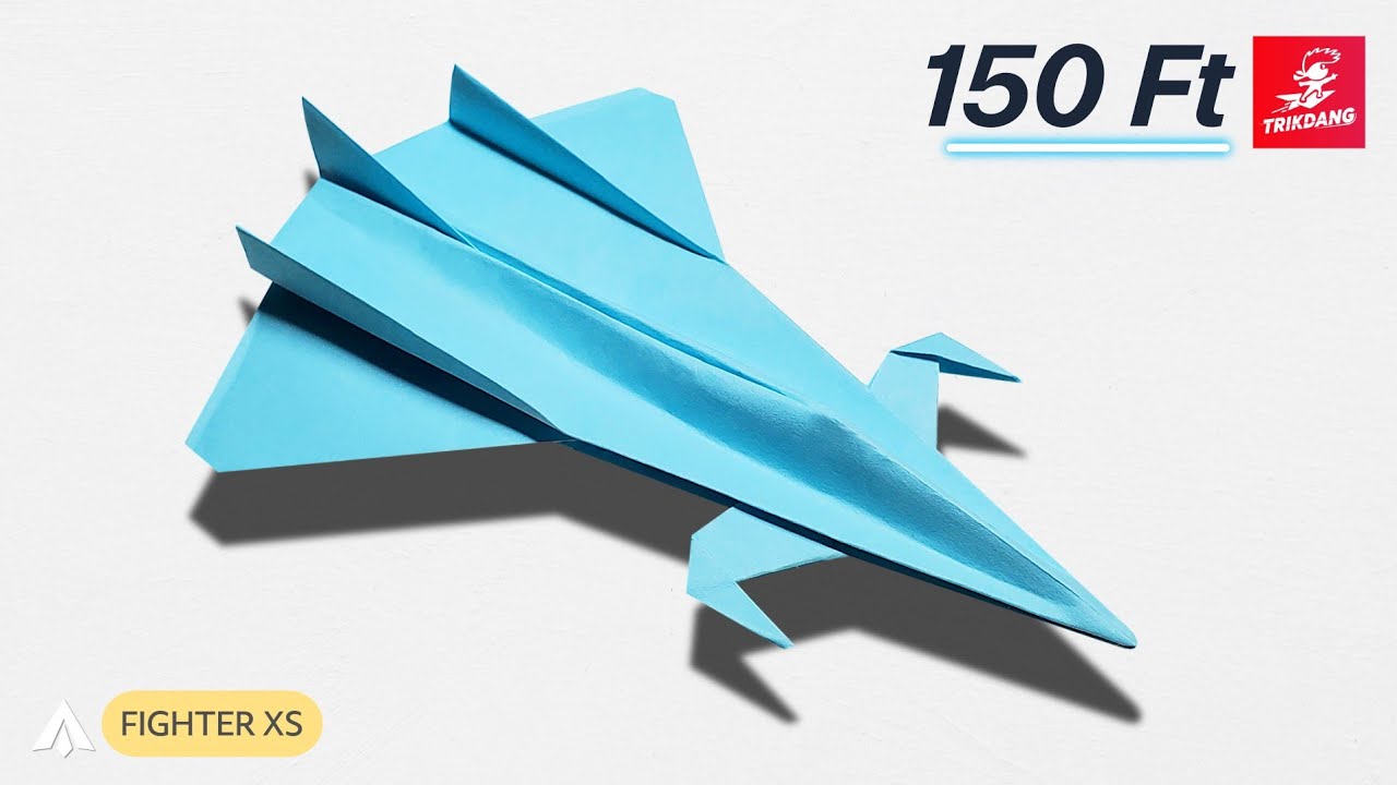 BEST PAPER AIRPLANE - How to make a Paper Starship that flies | Fighter ...