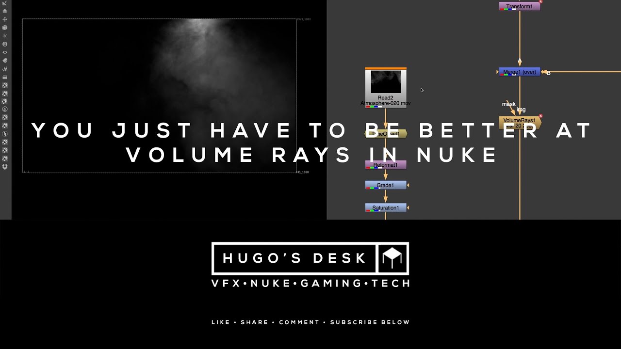 How to make realistic Volume Rays in Nuke - YouTube