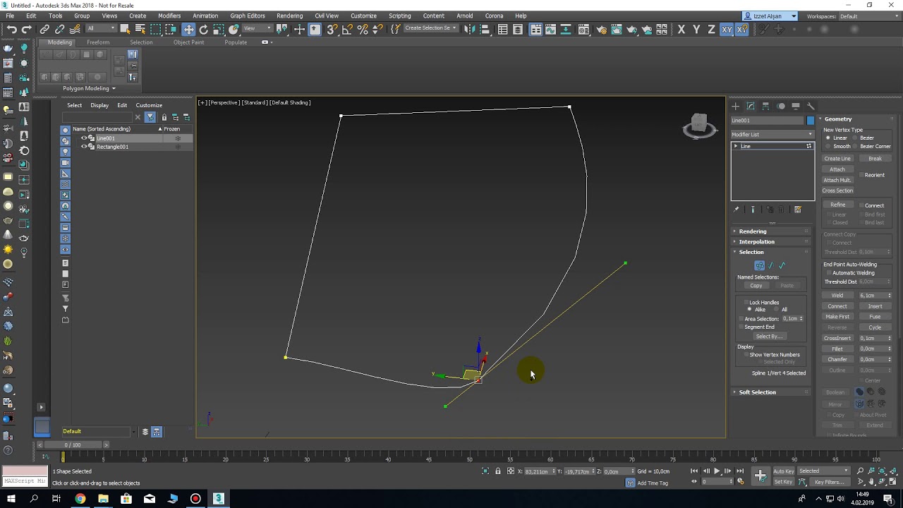 3ds Max 2018 - Ders 41 Editable Spline - YouTube