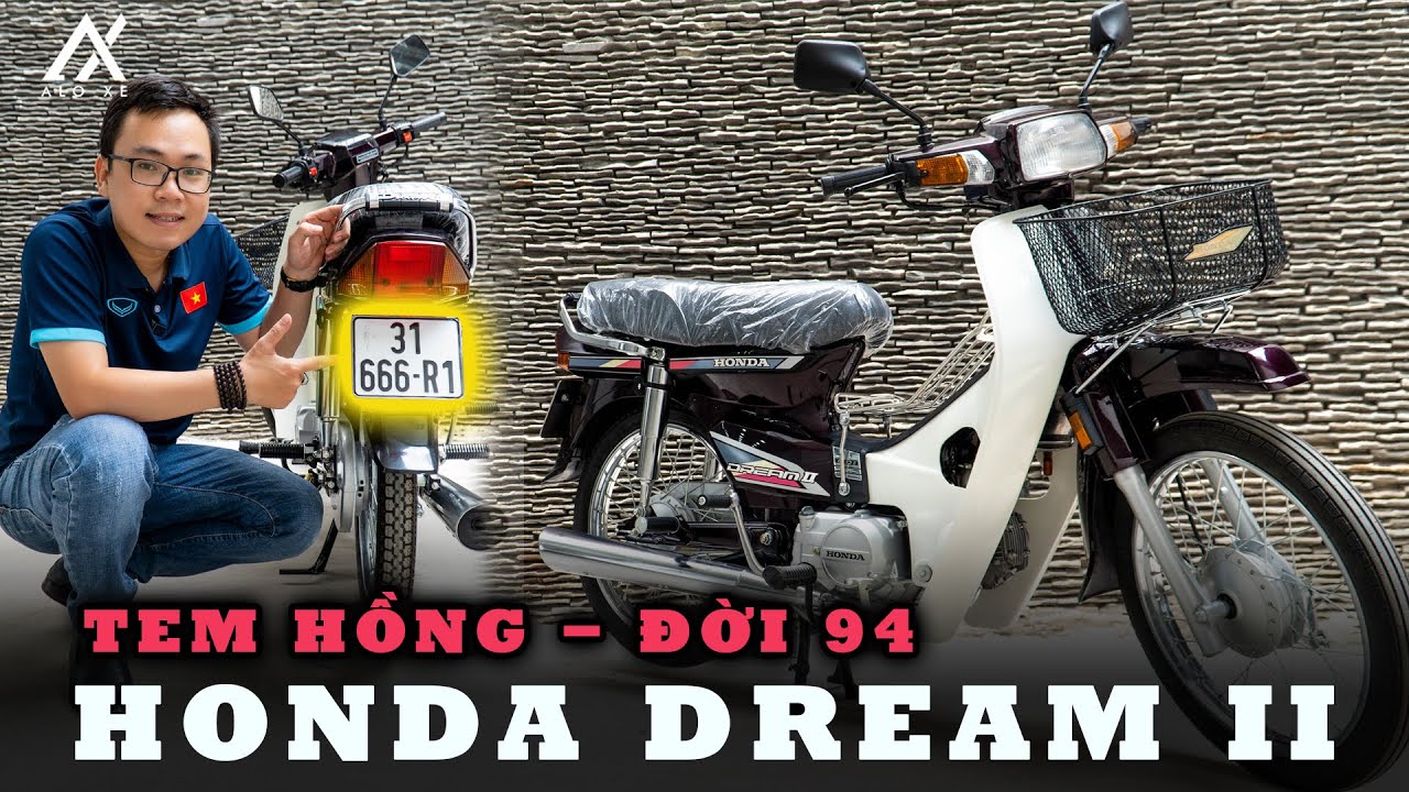Hàng hiếm - Honda Dream II Tem Hồng Đời 94 Biển 3 Số 666 - Dọn Mới Đồ ...
