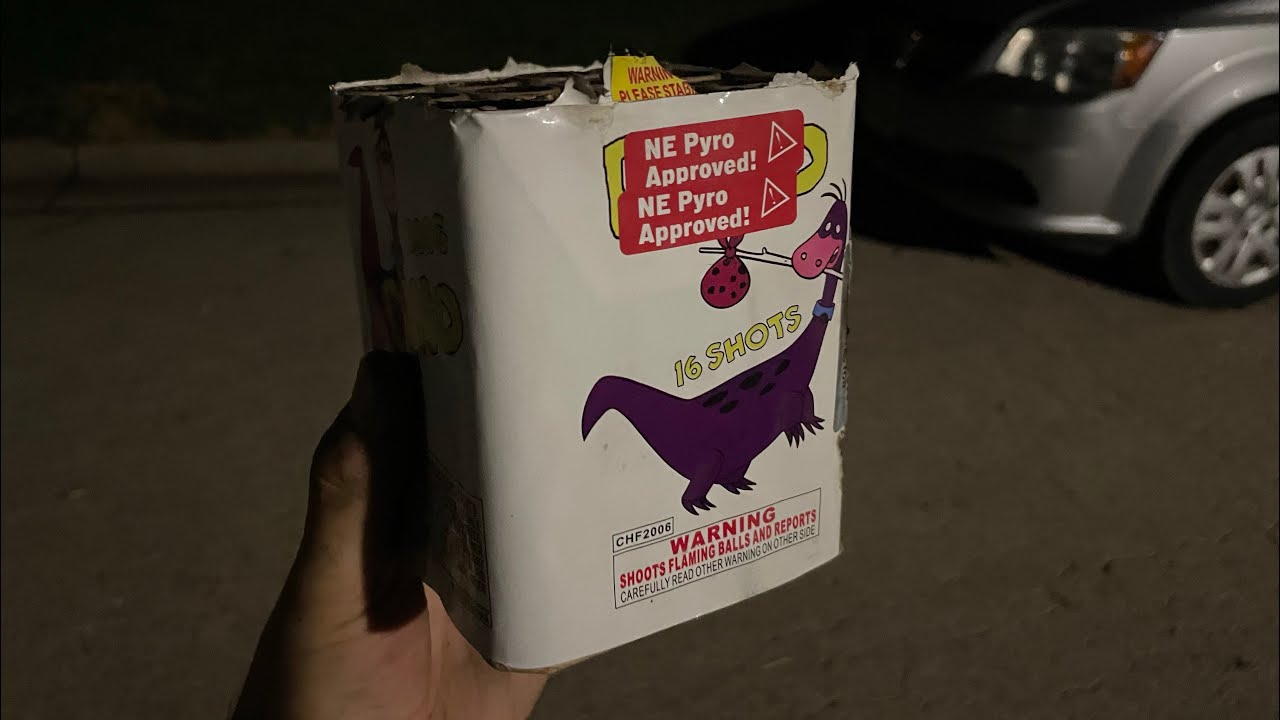 “Flintstones” 16 shot Firework Salute Cake - YouTube