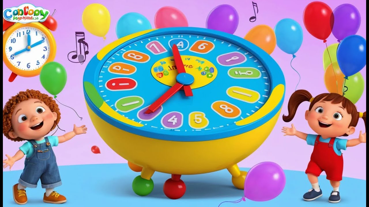 The Clock Struck Fun Time | Happy Learning Nursery Rhyme for Kids - YouTube