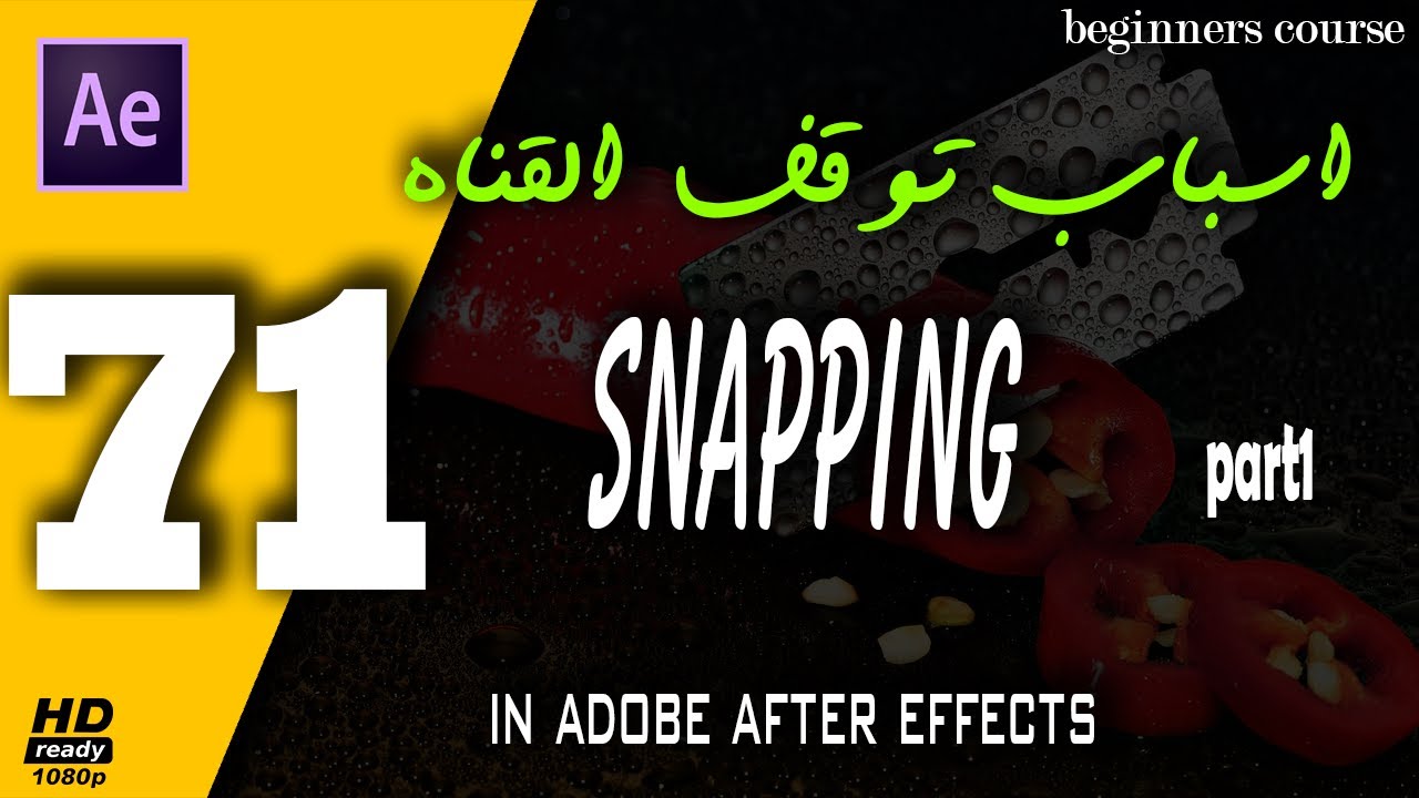 (71) part1/2 سنابينج واسباب توقف القناة Snapping in after effects Tutorial and motion graphics ...