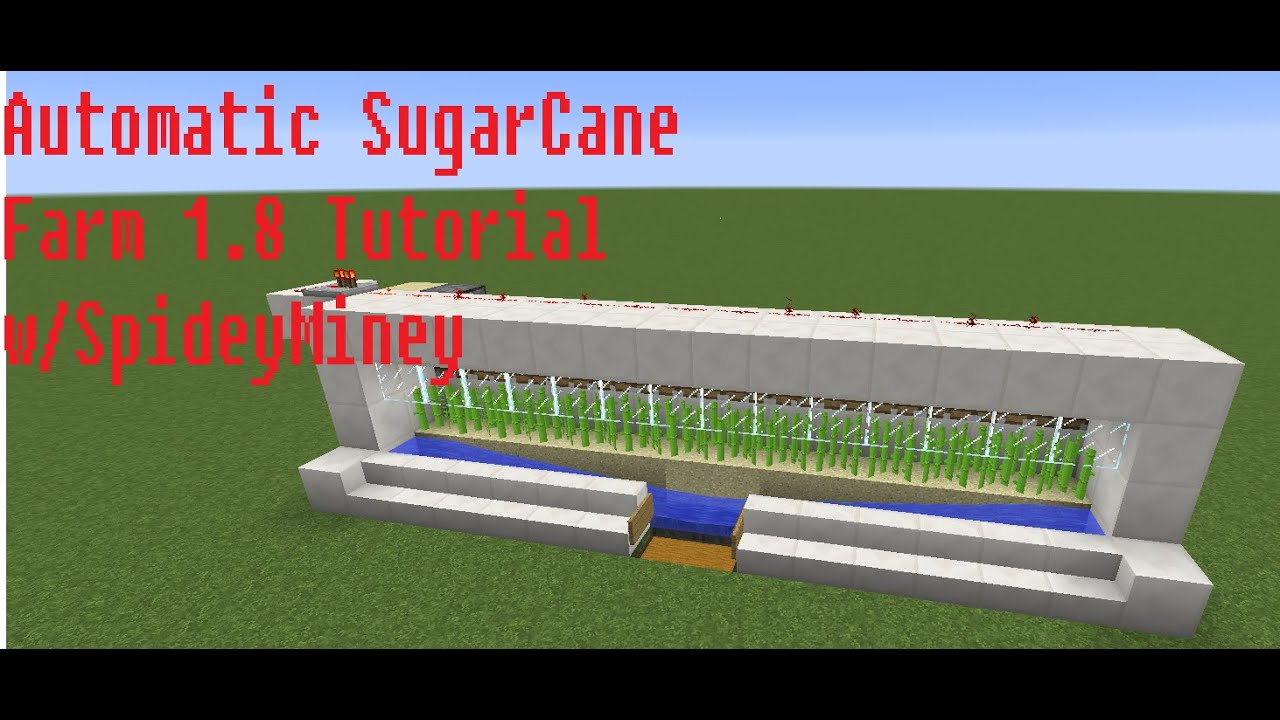 Minecraft 1 8 Tutorial Automatic SugarCane Farm YouTube minecraft-1-8-tutorial-automatic-sugarcane-farm-youtube