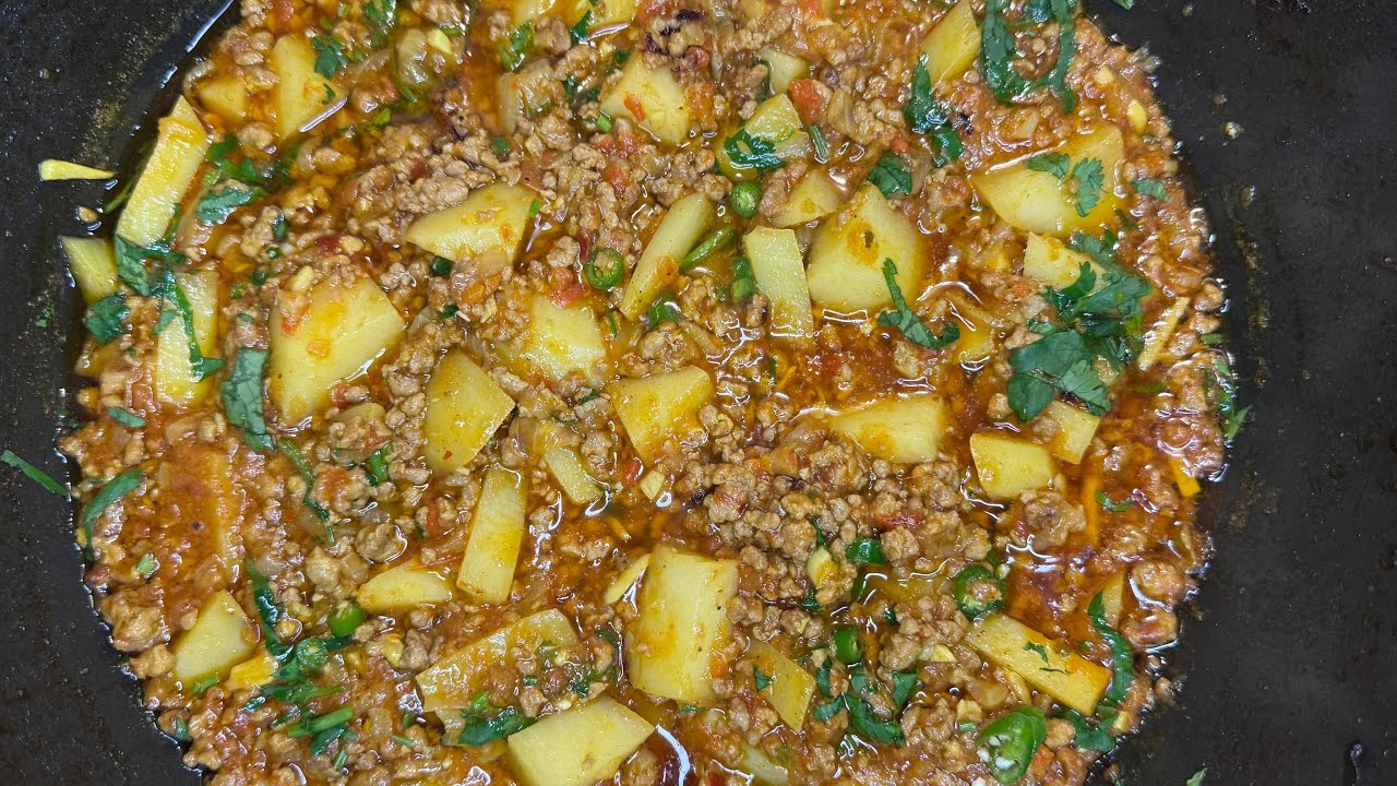 Qima aloo recipe | Hadia Afghan Food - YouTube