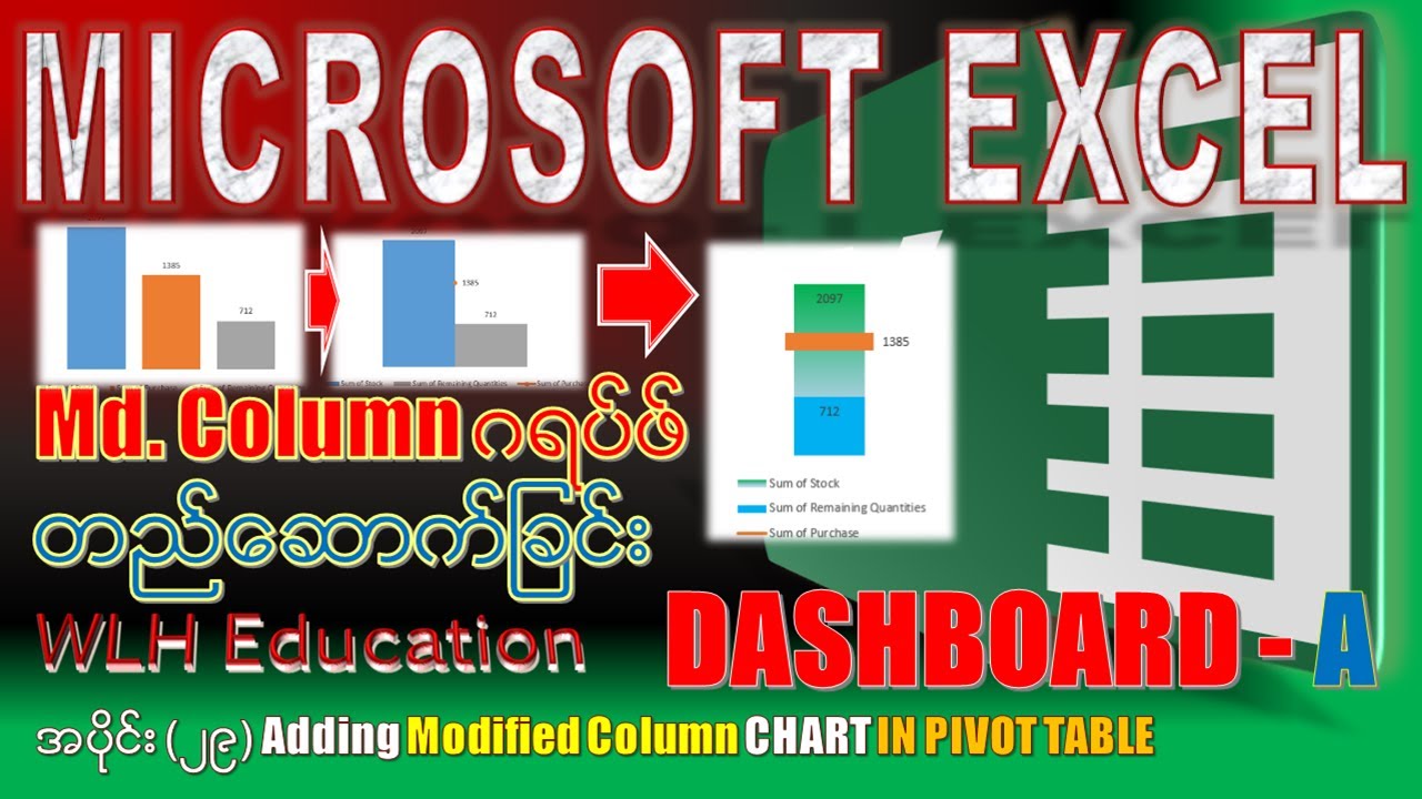 Modified Column Chart Excel: How to Create Modified Column Chart in ...
