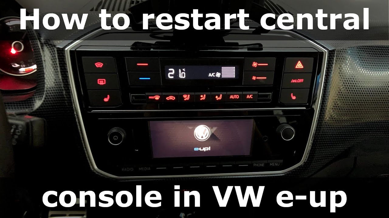 How to restart central console in Volkswagen e-up! - YouTube