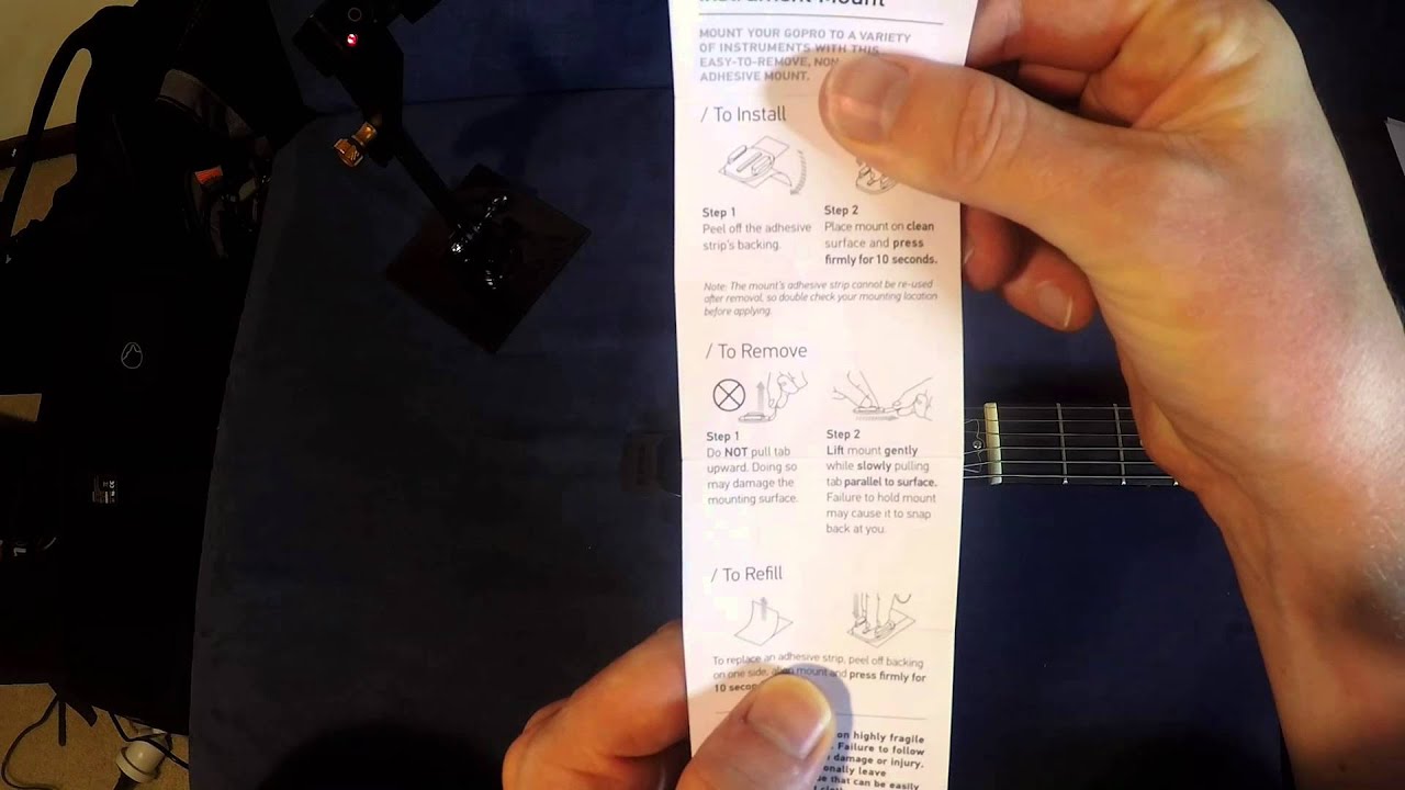 GoPro Adhesive Artist Instrument Guitar Mount Test [mounting and taking ...