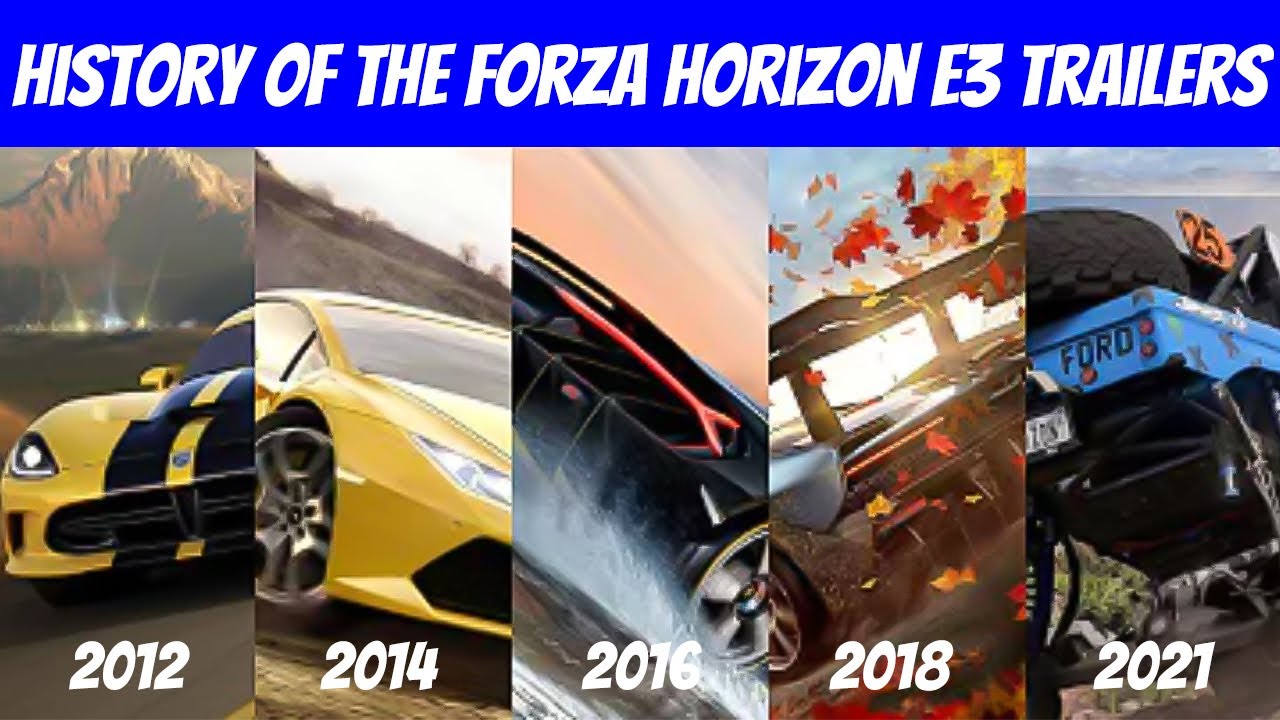 Evolution of the Forza Horizon E3 Trailers 2012 2021 Forza Horizon 5 ...