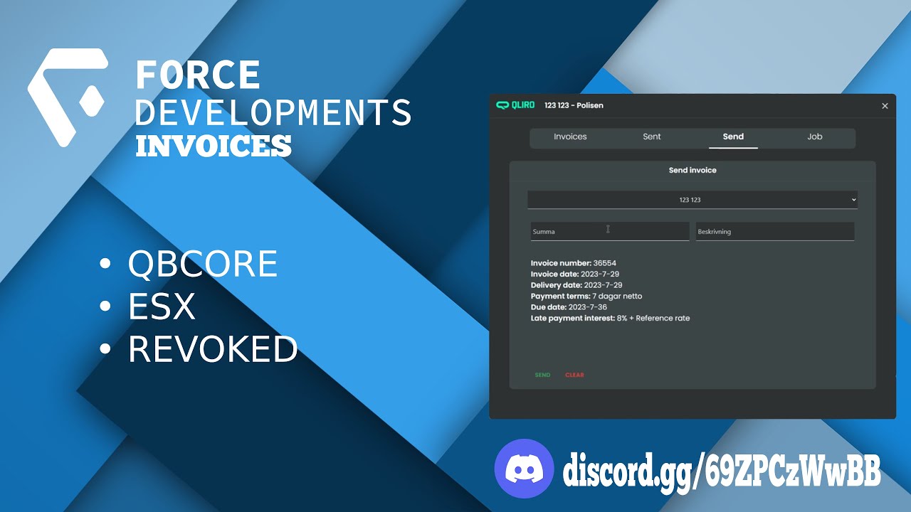 FORCE INVOICES [ESX, QBCORE, REVOKED] │FIVEM SCRIPT - YouTube