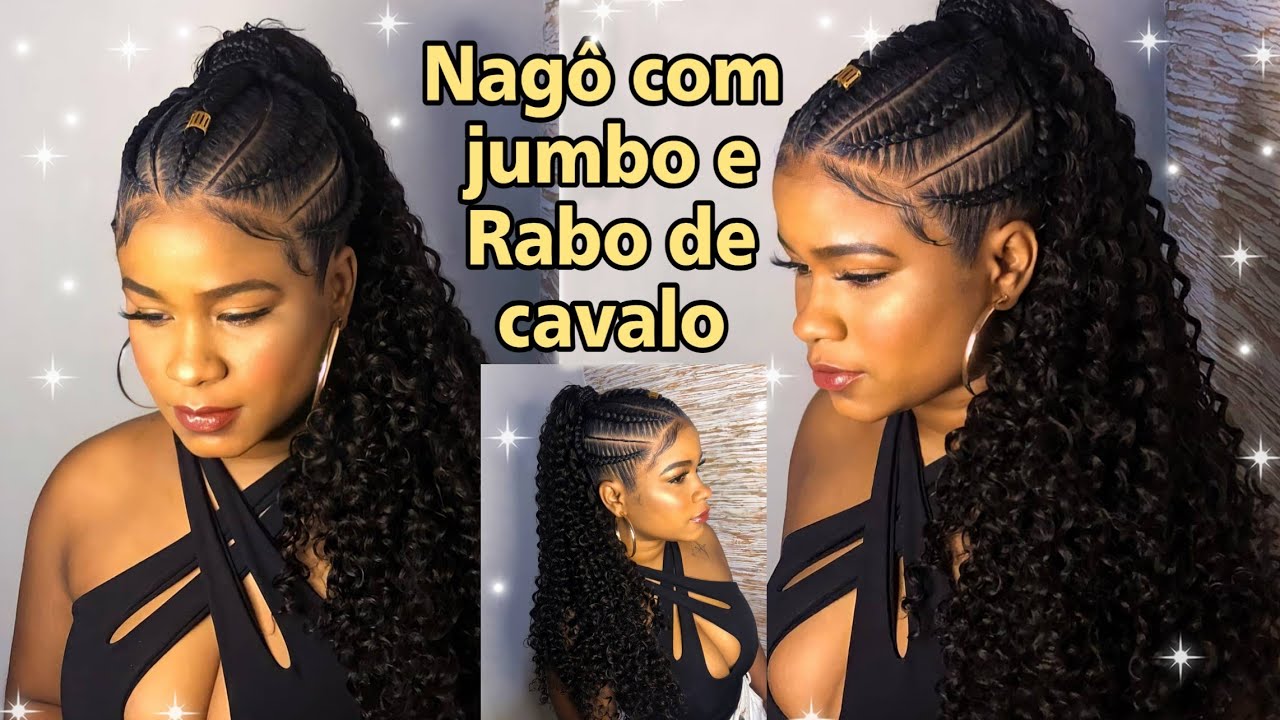 Trança Nagô + Entrelace com Cabelo Bio Orgânico 🦋💕 - YouTube