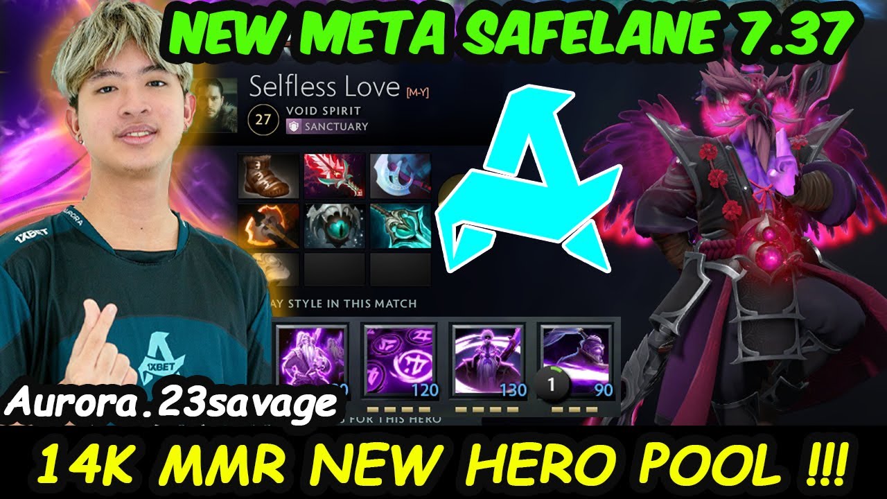 Aurora.23savage New Hero POOL NEW PATCH 7.37 CARRY Practice For #Ti13 ...