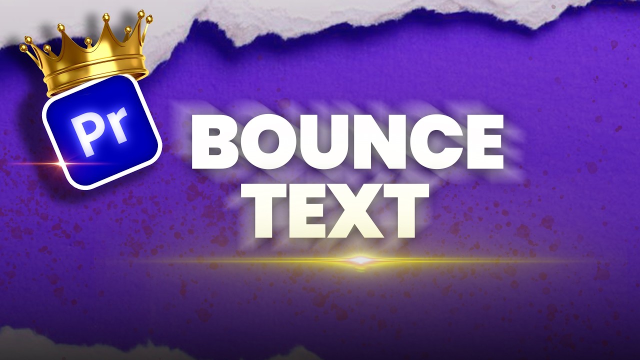 How to Create Text Bounce Effect in Premiere Pro - YouTube