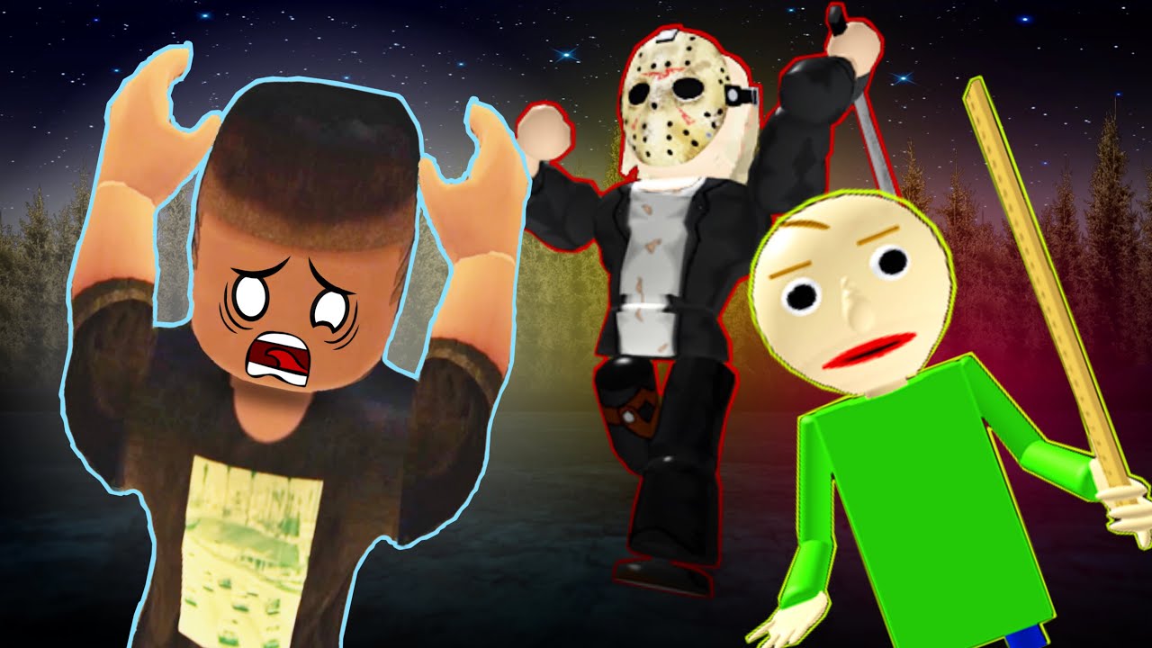 BALDI, JASON & THE RAKE OH MY!! | THE HORROR FOREST ROBLOX - YouTube