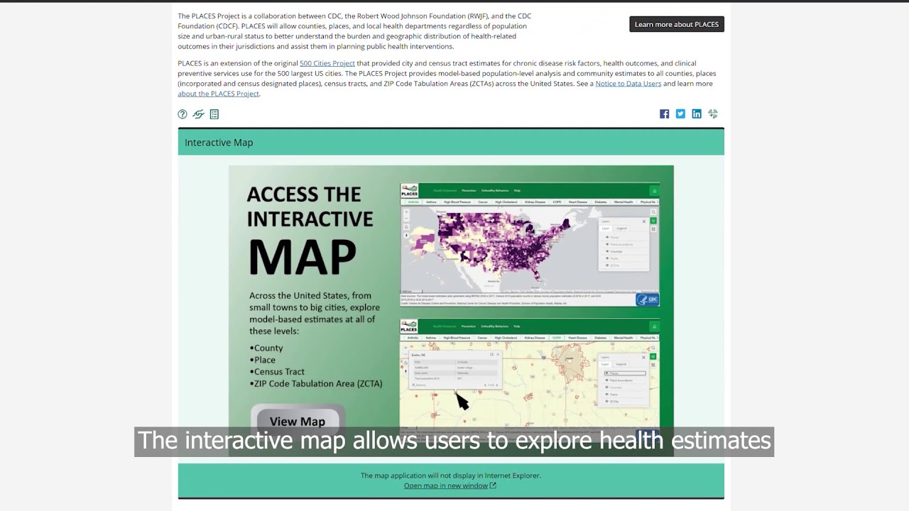 How to use CDC PLACES - YouTube