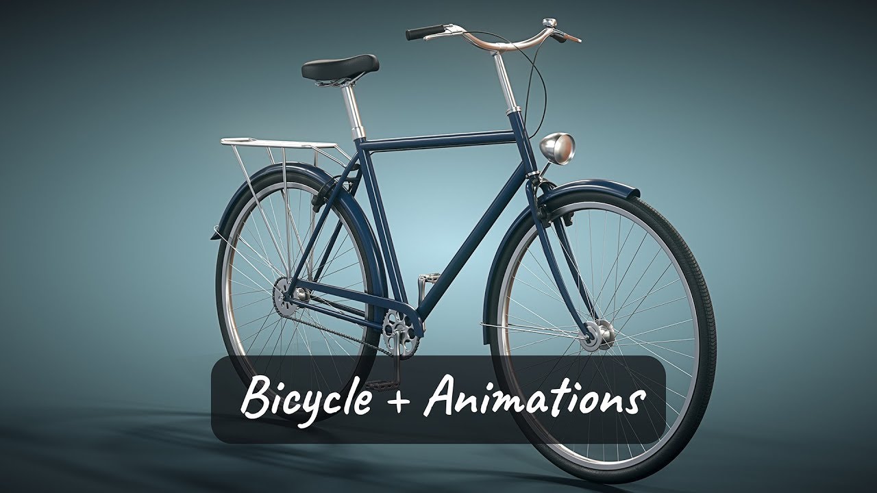 Unreal Engine Asset City Bicycle 3D model rigged and animated along ...