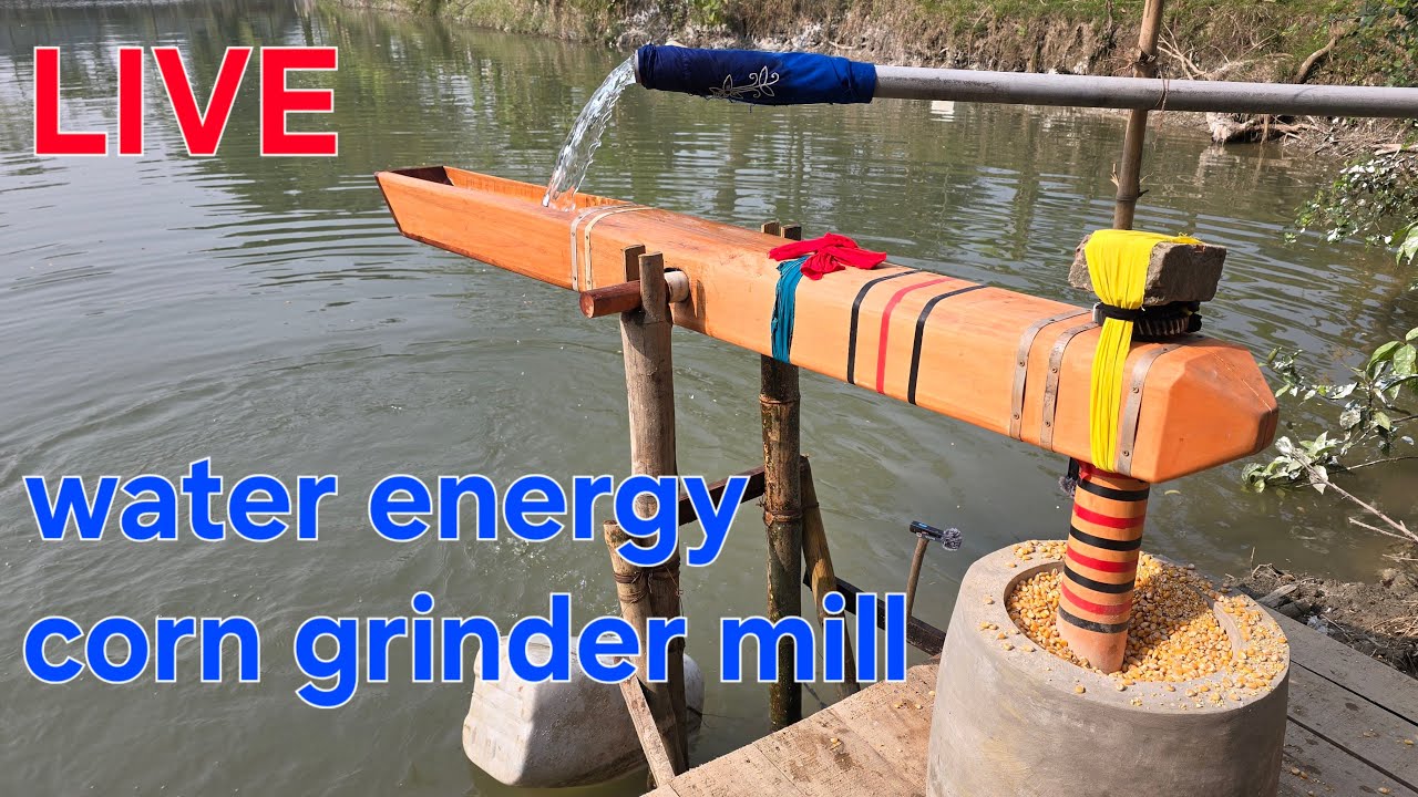 water powered corn pounder mill EP- 94 - YouTube