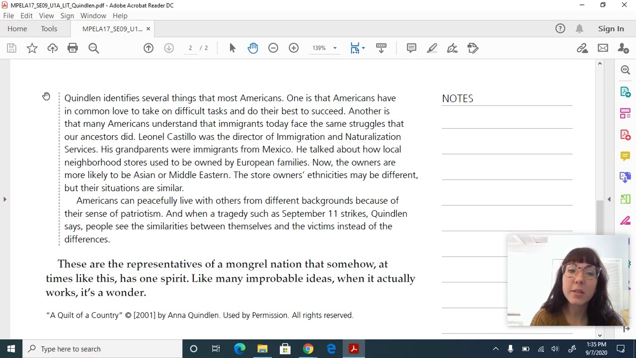 A Quilt of a Country by Anna Quindlen Pt 2 - YouTube