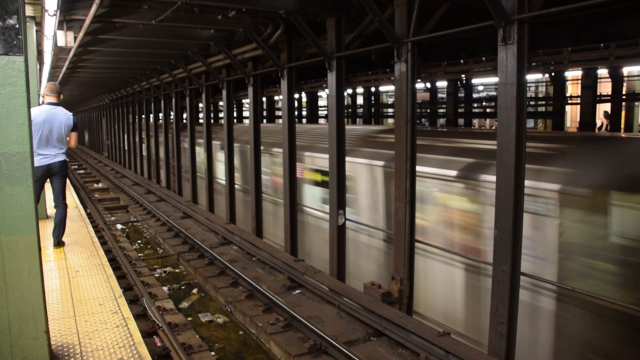 IRT Lexington Av Line: Bronx bound 5 express train of R142s passing ...