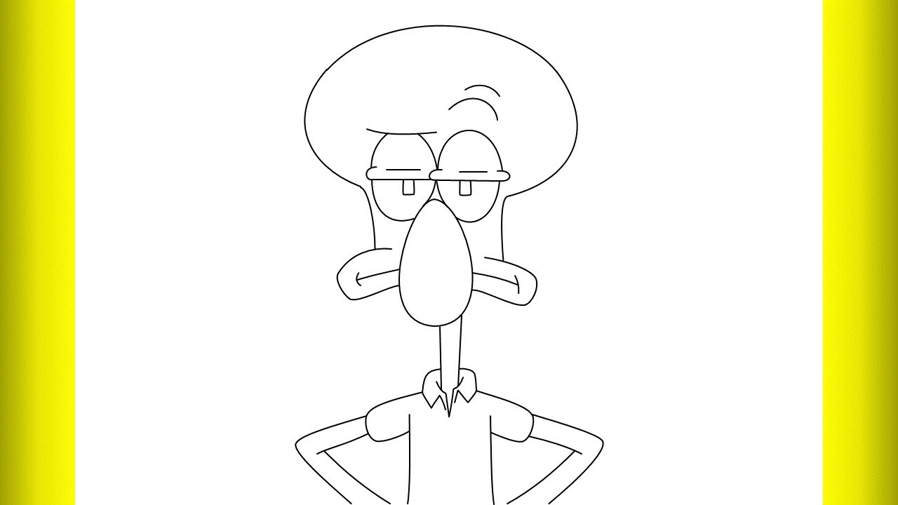 How To Draw Squidward Step By Step By Step / Drawing Creation / - YouTube