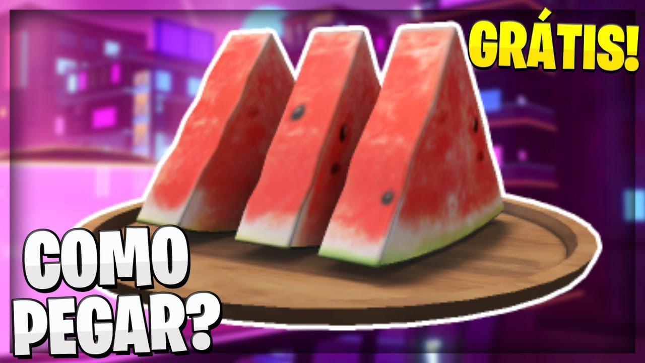 [ITEM GRÁTIS] Como pegar a WATERMELON SLICES - Roblox - YouTube