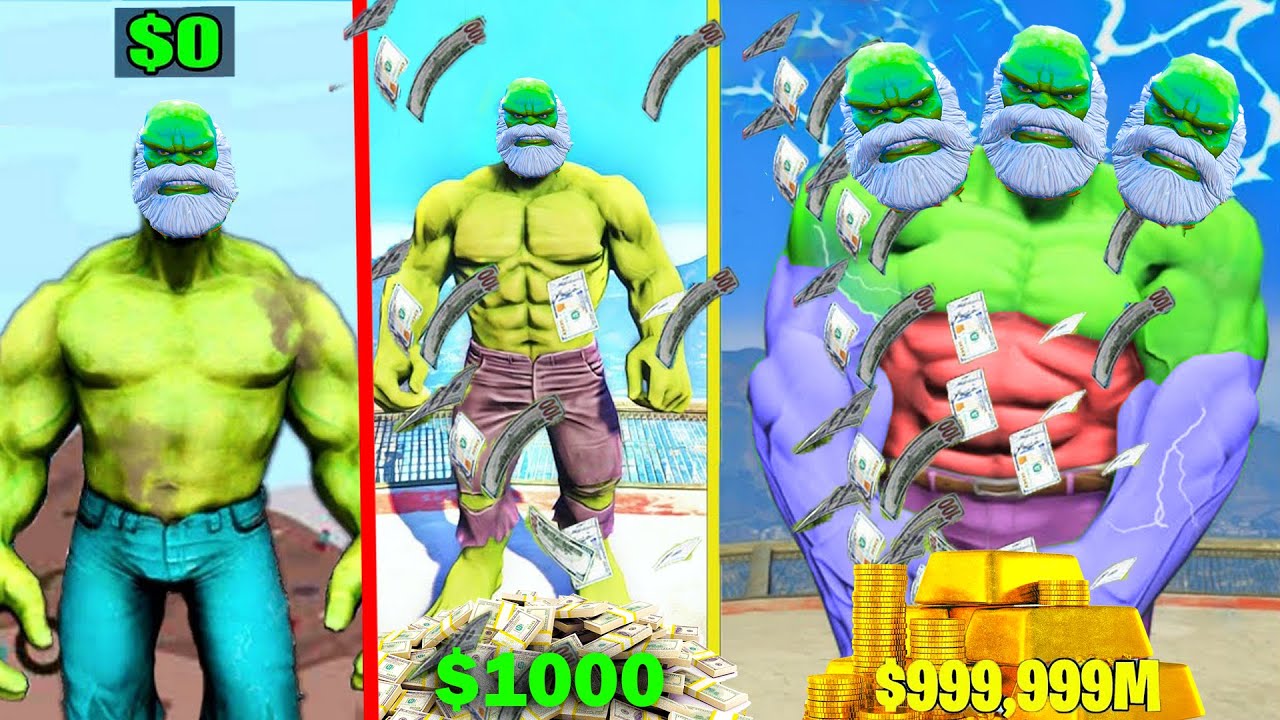 UPGRADING POOR GRAND FATHER HULK TO RICH GOD GRAND FATHER HULKI IN GTA ...
