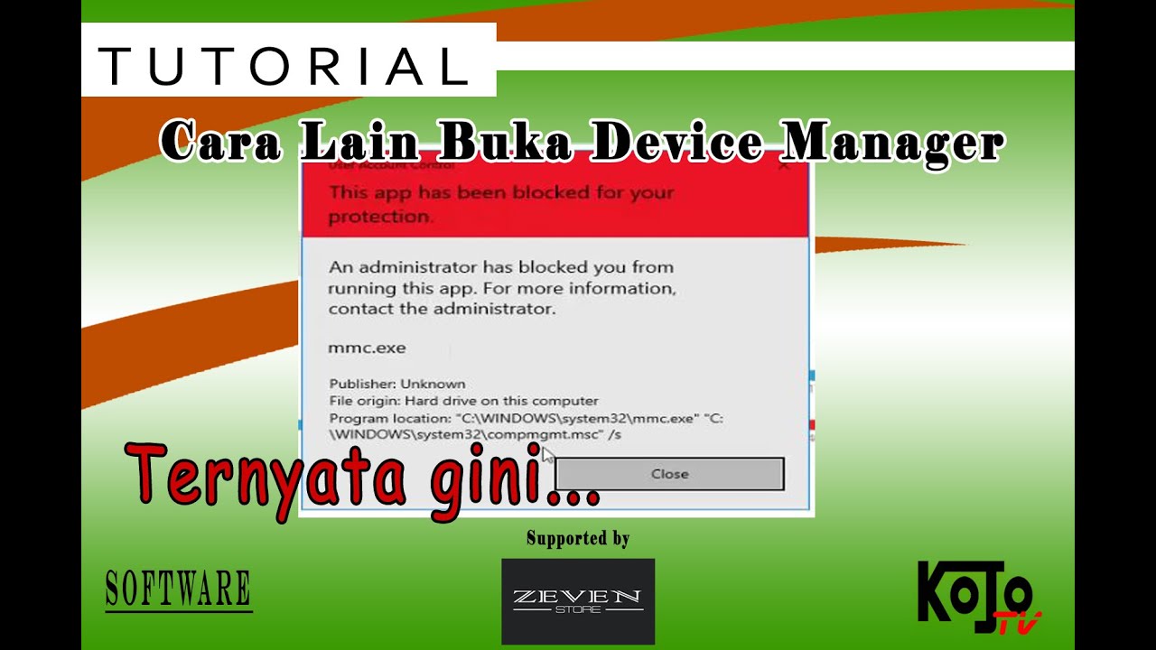 Panduan Cara Lain Membuka Device Manager pada Windows 10 - YouTube
