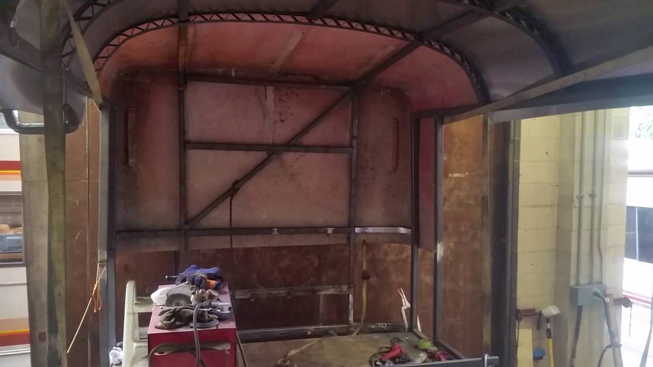 Bus Conversion Video 13- Fitting the Front Cap and Fiberglassing - YouTube