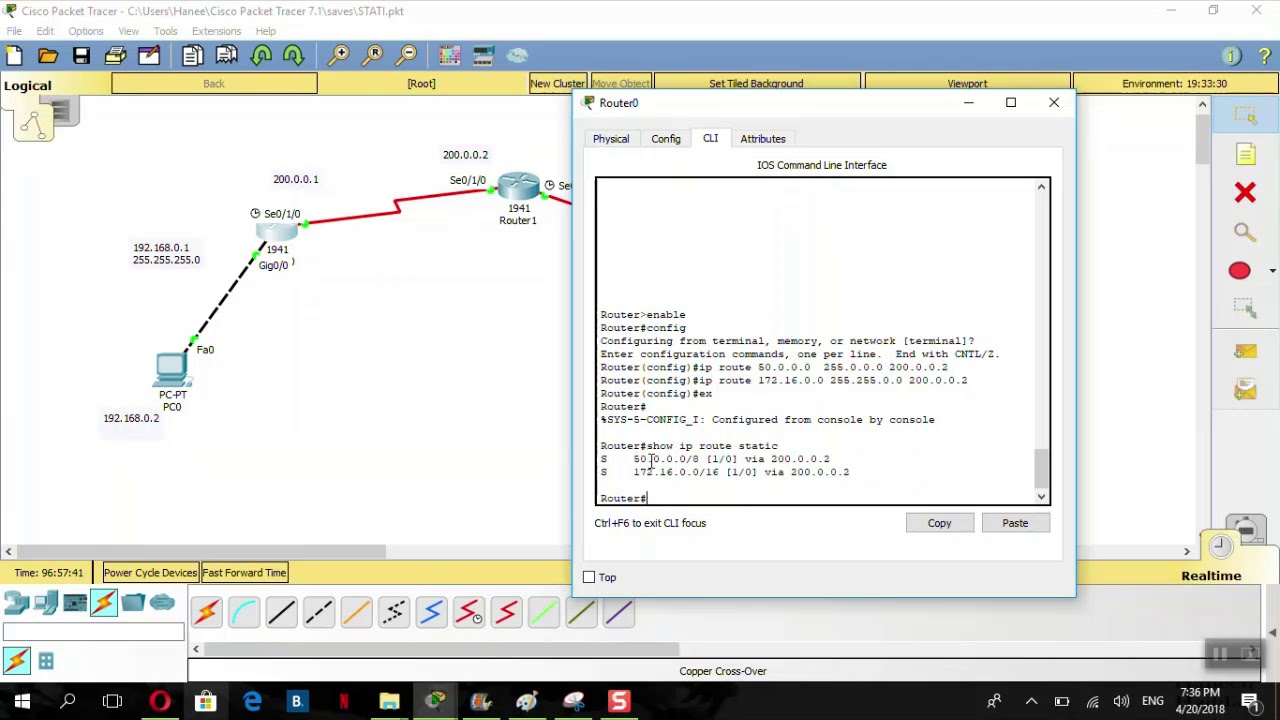 شرح بشكل مفصل STATIC ROUTING PROTOCOL - YouTube