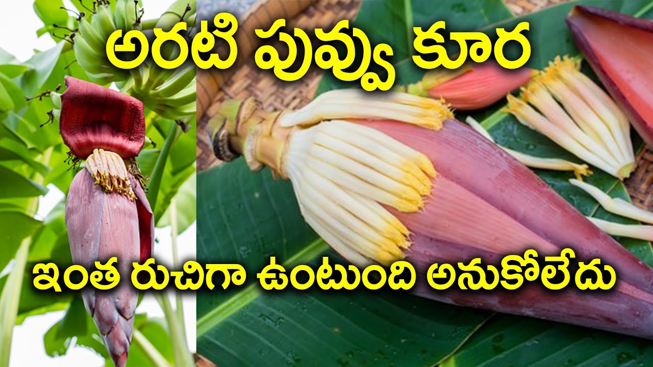 Arati Puvvu Curry in Telugu| Banana Flower Cleaning and Cooking|Arati ...
