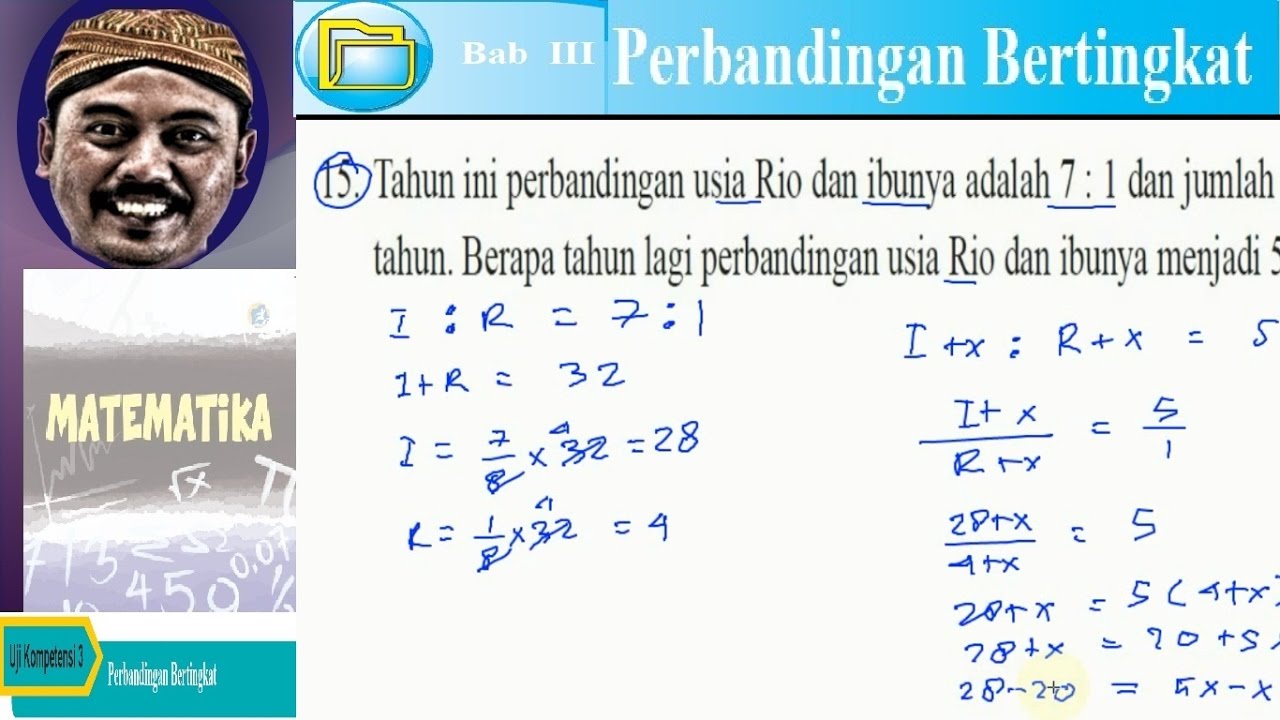 Perubahan Perbandingan Umur Setelah X Tahun Perbandingan Bertingkat