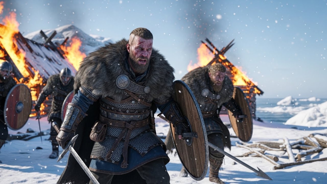 Witness the brutal reality of a Viking raid on a frozen coastal village ...