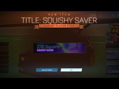 New Limited Time Free Squishy Saver Title In Rocket League!! - YouTube