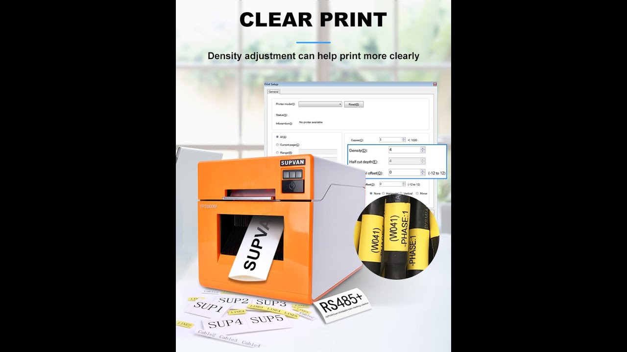 Máy in ống Co Nhiệt Supvan TP2000M in từ Phi 7mm đến 30mm - YouTube