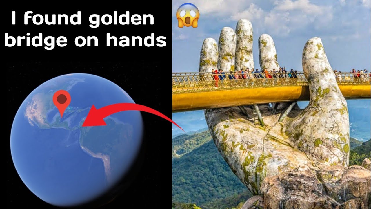 I found a golden bridge on hands in google earth 😨😨 - YouTube