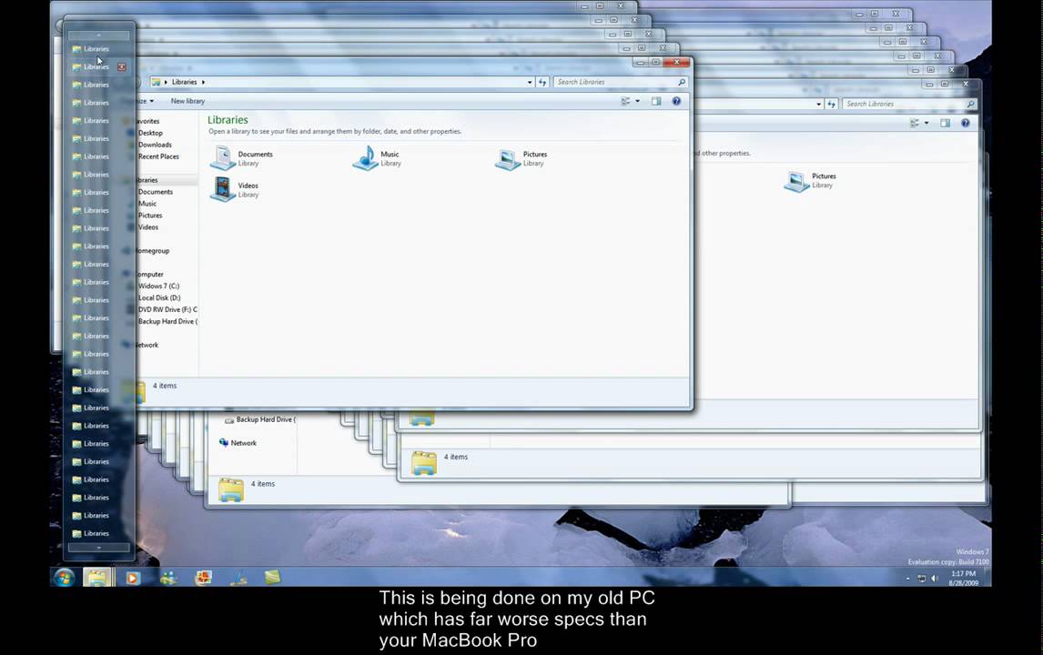 Windows 7 can multitask..... on a PC - YouTube