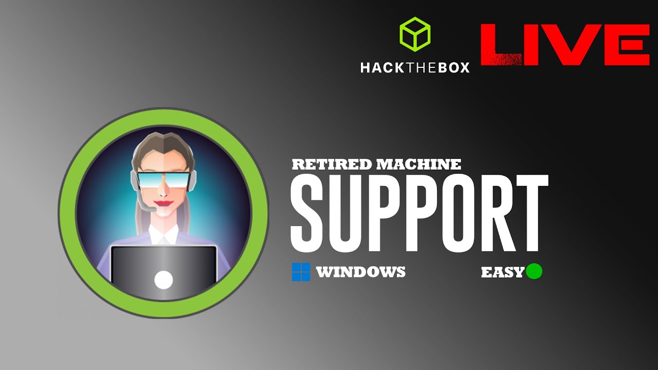 Support - HackTheBox (LIVE HACKING) - YouTube