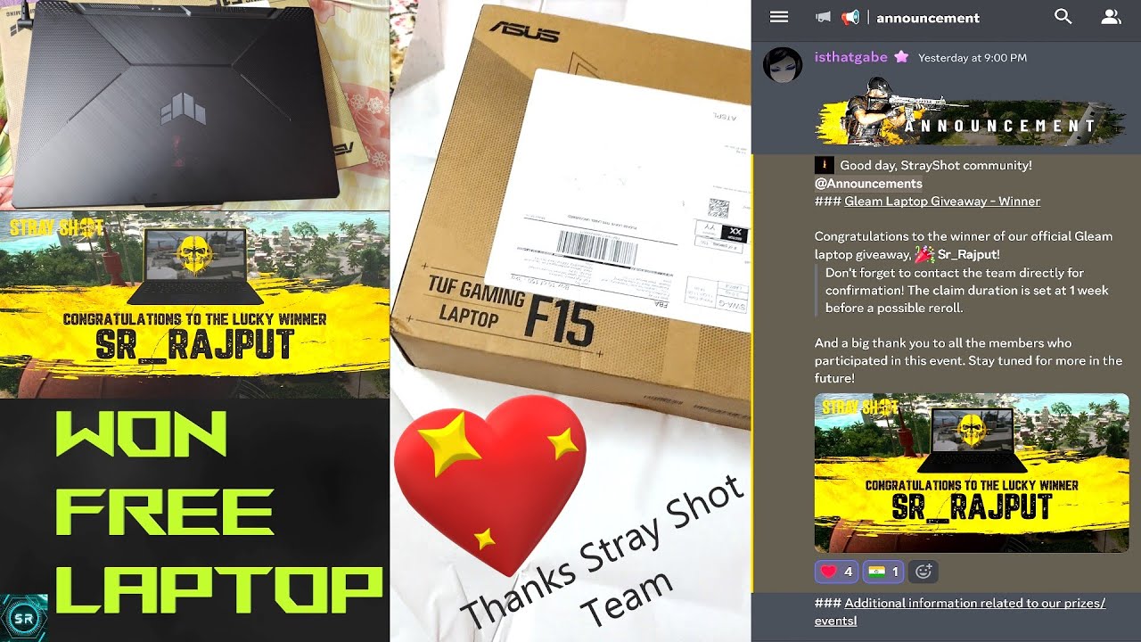 I WON A GAMING LAPTOP...😍THANKS STRAY SHOT (Beta 2.0) Giveaway Event ...
