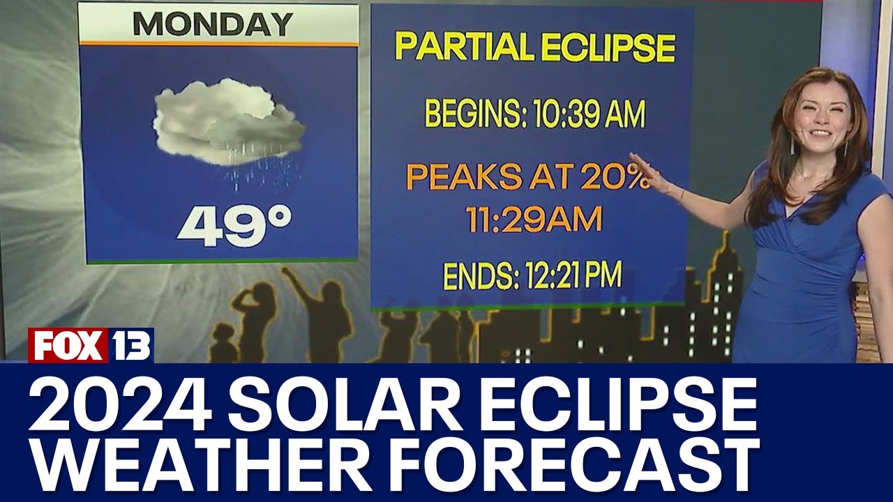 Washington solar eclipse weather forecast - YouTube