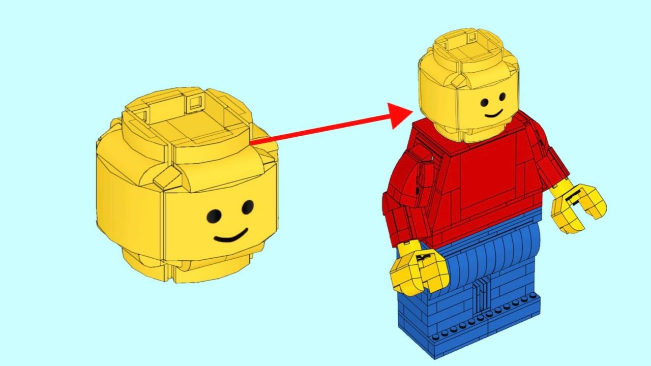Hatless head for 40649 - Upscaled Lego Minifigure // MOC - YouTube