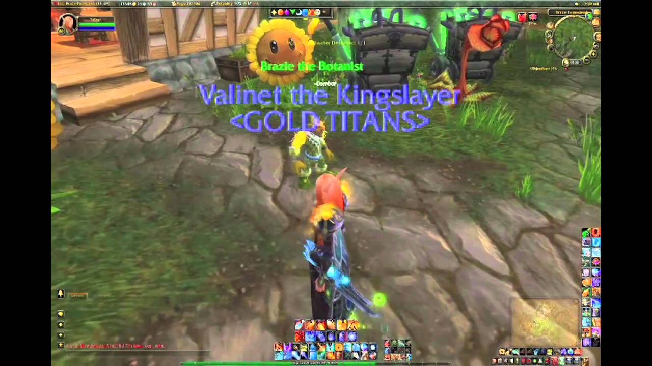 World of Warcraft - Singing Sunflower Plants v. Zombies full quest ...