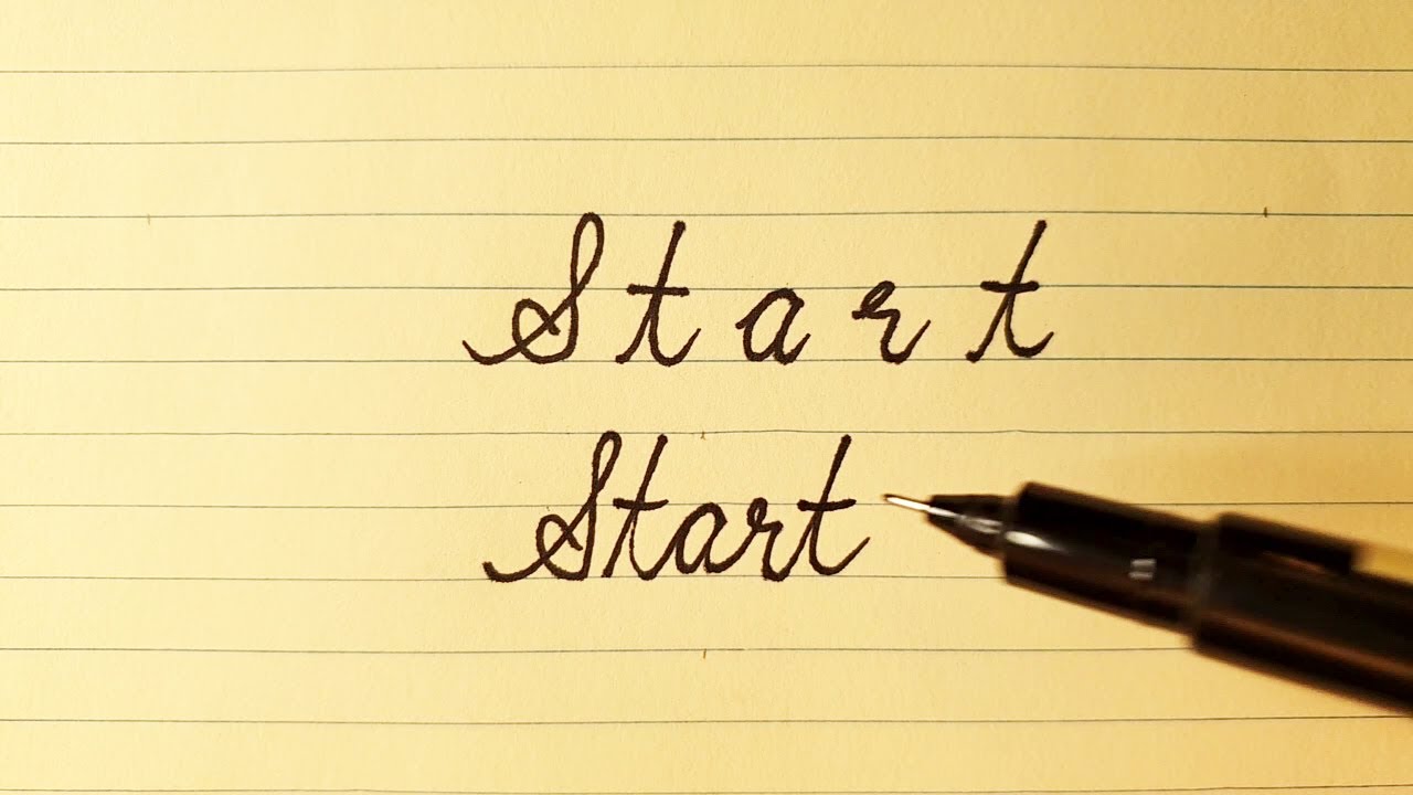 Start English Cursive Handwriting Tutorial - YouTube