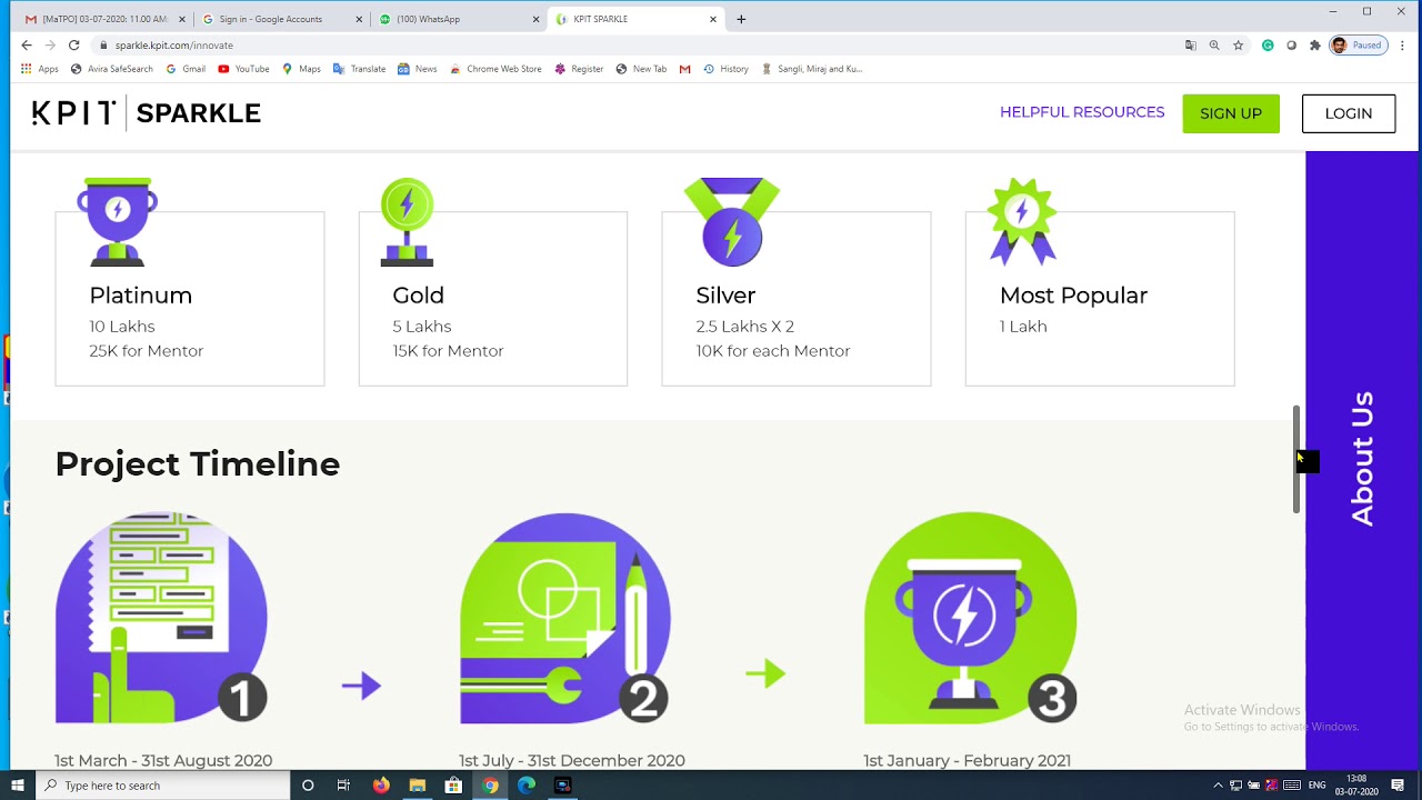 KPIT Sparkle registration process and benefits for 2021 batch - YouTube