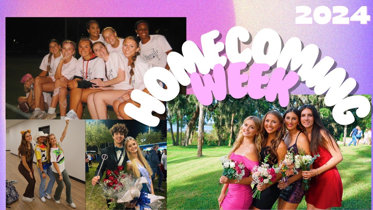SENIOR HOCO WEEK! dress up days + powderpuff + court & dance - YouTube