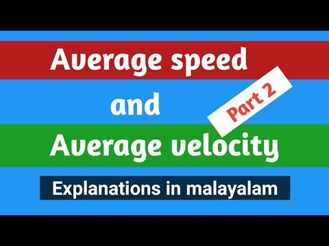 Motion in a straight line - Average speed and Average velocity Part 2 ...